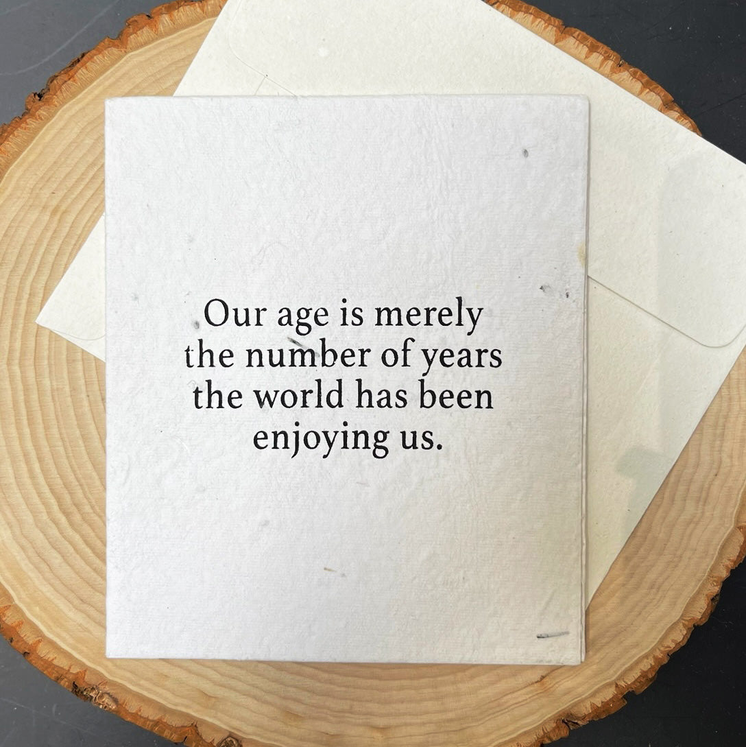 Age Is Just A Number Plantable Birthday Card
