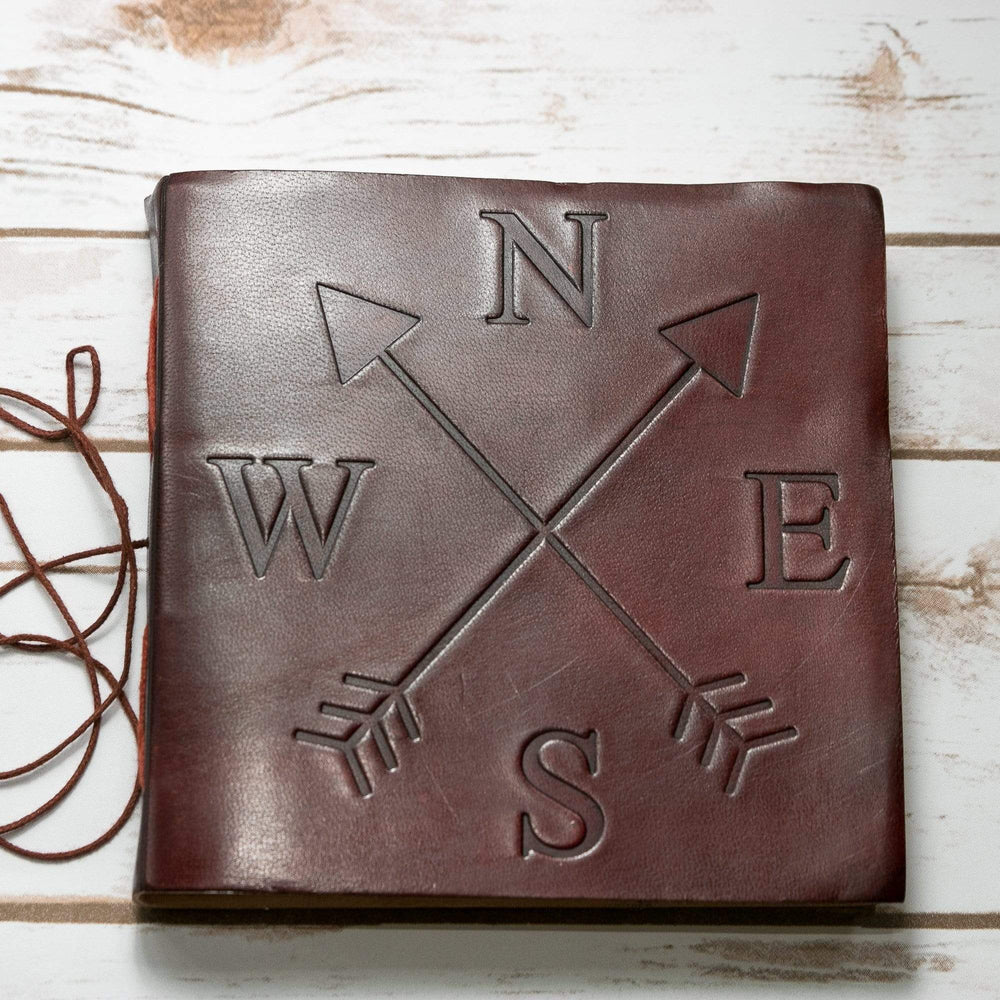Popular Compass Handmade Journal | Durable 7x7 Leather Notebook | Great ...